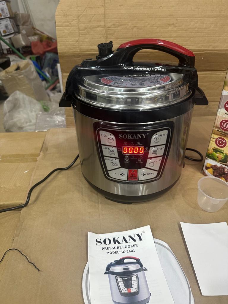 sokany Pressure Cooker Stainless Steel Multi 6L Capacity – Dubai Imports