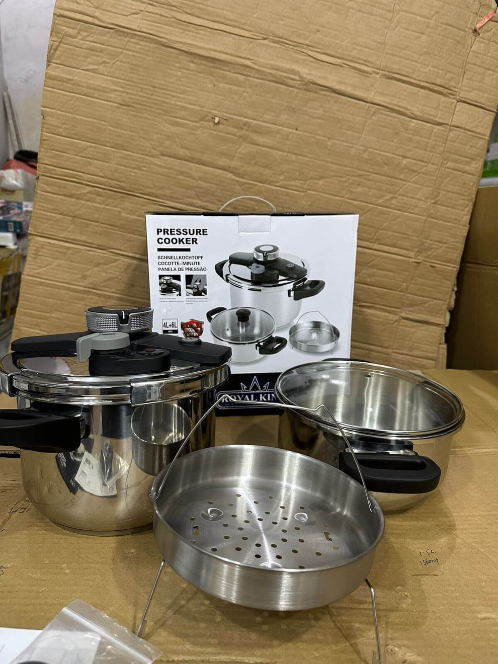 GERMANY Lot 3 in 1 ROYAL KING Pressure Cooker Top Quality – Dubai Imports